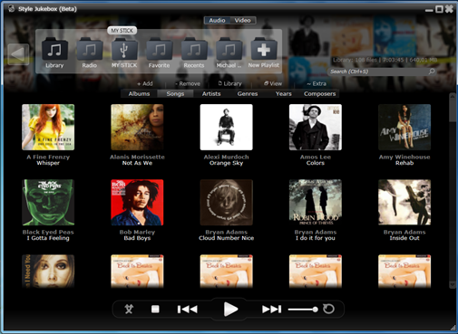 Jukebox Style Music Softwarealbumplayer